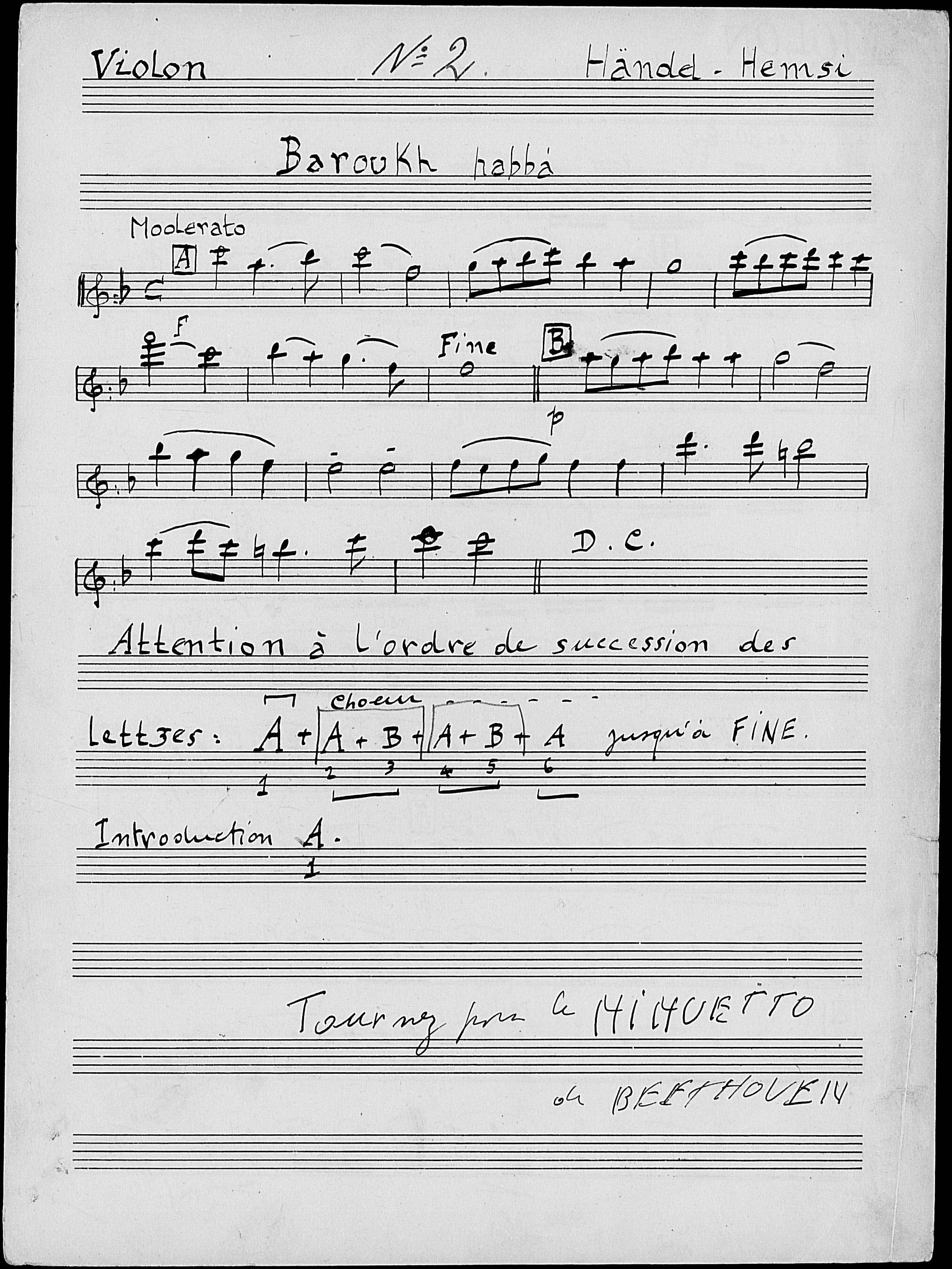 Partitions Isolées. 1